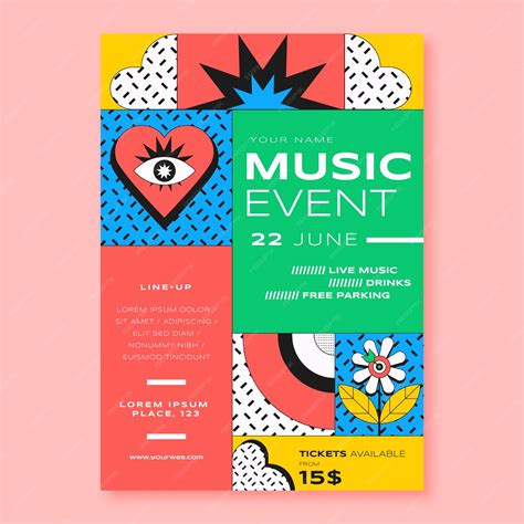 Free Vector Flat Design Event Poster Template