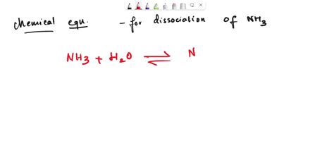 Solved The Equilibrium Constant For The Dissociation Of Ammonia Nh3