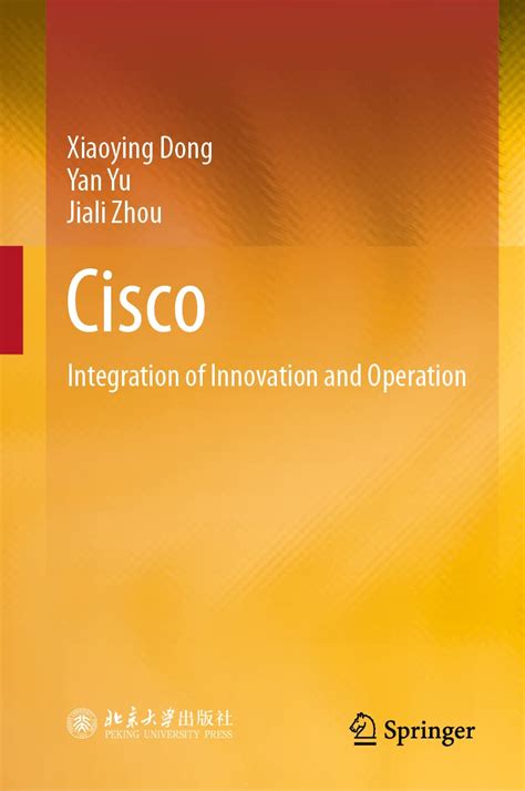 Cisco Integration Of Innovation And Operation 9789811978692 Dong Xiaoying Yu