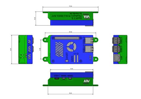 Raspberrypi 5 And Pineberry Pi Bm1l Bottom Nvme Hat Housing By Nerdiy De By Nerdiy De Printables