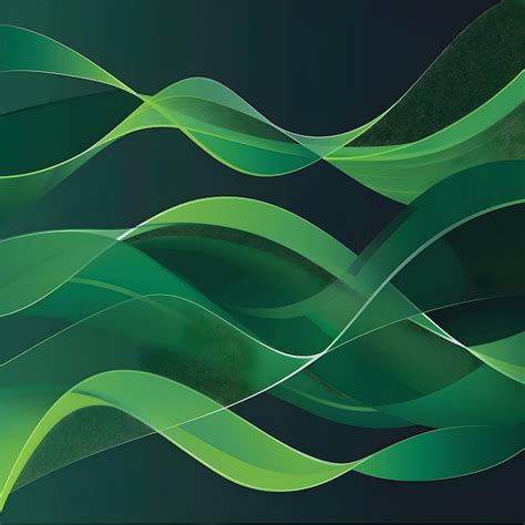 Premium Photo Abstract Green Wave Background With Dynamic Shapes