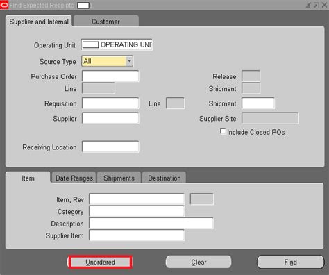 An Oracle Apps Blog Unordered Receipts