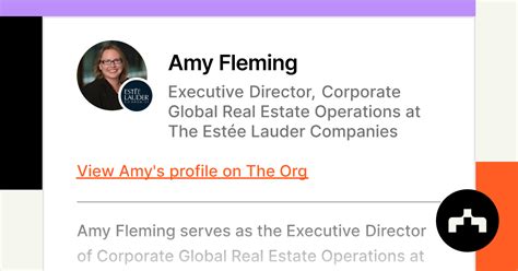 Amy Fleming Executive Director Corporate Global Real Estate Operations At The Estée Lauder