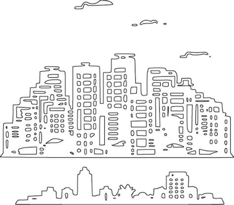 Premium Vector Cityscape Serenity Urban Tranquility