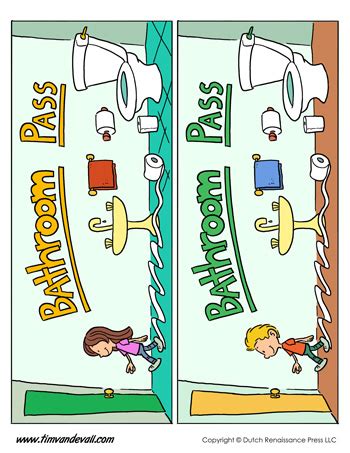 Bathroom Pass Clipart