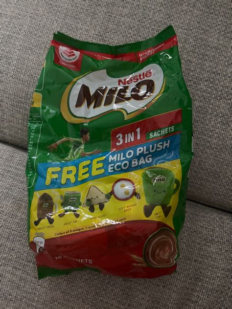 Milo Plush Eco Bag With Milo Sachets Food And Drinks Beverages On Carousell