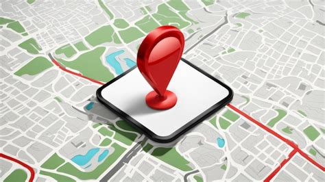 A Red Object On A Map Shows A Red Marker Premium Ai Generated Image
