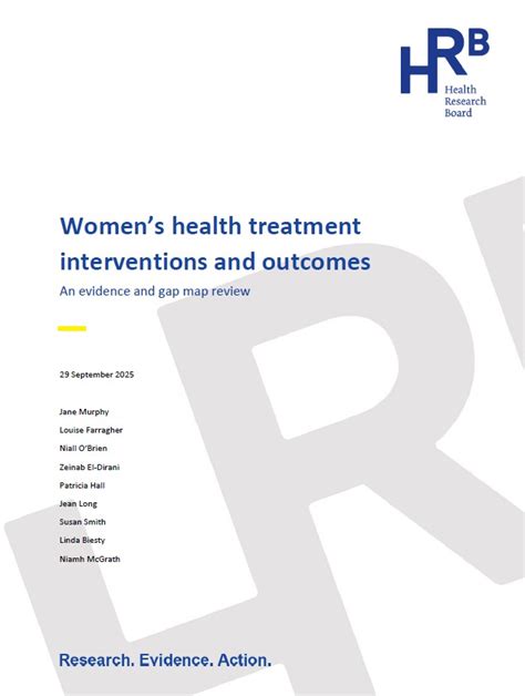 Womens Health Treatment Interventions And Outcomes An Evidence And
