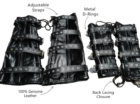 Leather Arm And Leg Binder Bondage Restraints