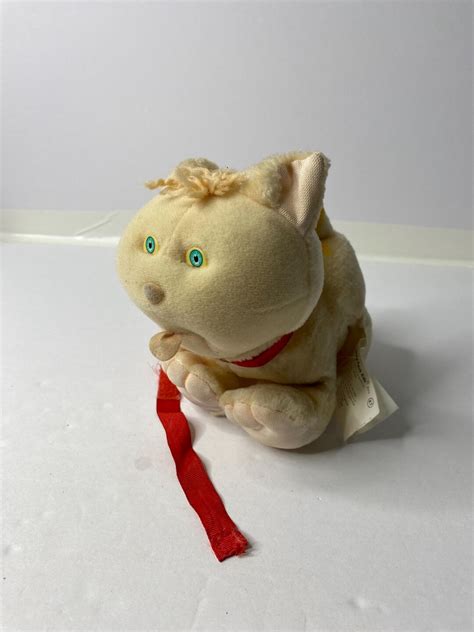 Cabbage Patch Puppy Dog Plush W Leash 7 Tall 1986 Stuffed Animal Toy