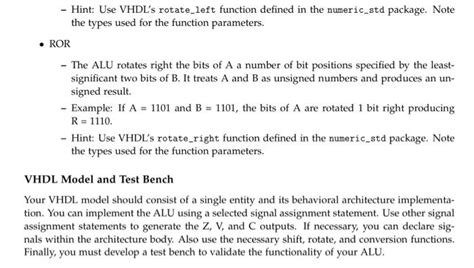 in this vhdl assignment you will develop a 4 bit