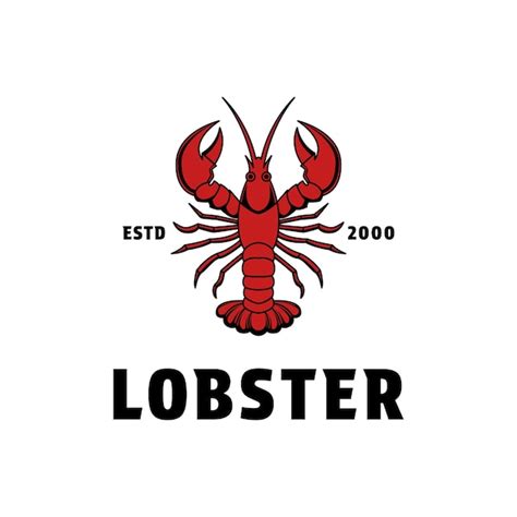 Lobster Logo Design Vector Illustration Seafood Template Premium Vector