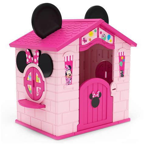 Disney Minnie Mouse Plastic Indoor Outdoor Playhouse With Easy Assembly