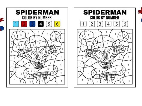 Spiderman Color By Number Printables Free Printable Designs Perfect