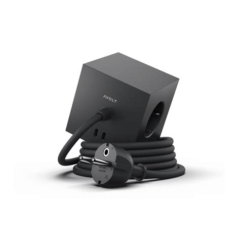 Avolt Avolt Square 1 Usb C Black Industrial Konzept Store