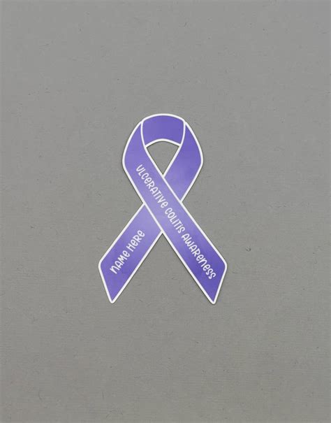 Ulcerative Colitis Awareness Custom Ribbon Sticker Made With Monday
