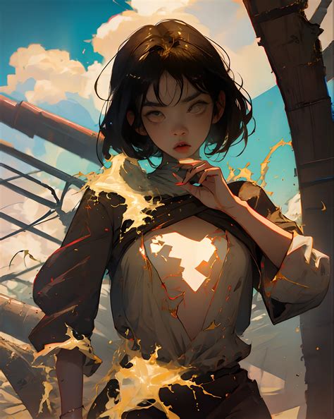 Hot Girl Covered In Mud Seaart Ai