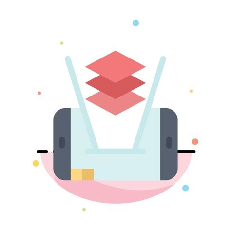 Mobile Cell Technology Abstract Flat Color Icon Template 13435489