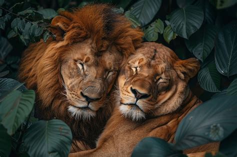 Vue Du Lion Sauvage Dans Son Habitat Naturel Photo Gratuite