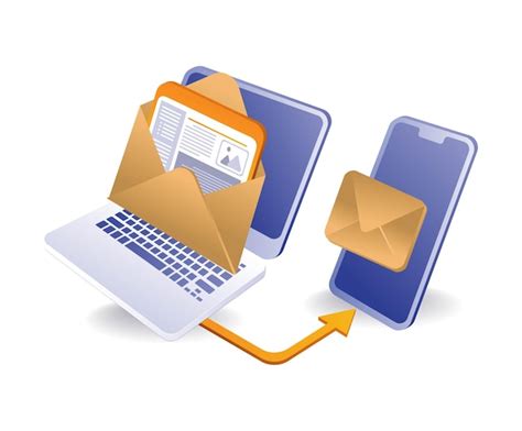 Premium Vector Transfer Computer And Smartphone Email Data