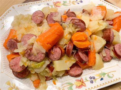 Instant Pot Sausage Cabbage Carrots And Potatoes Sparkles To Sprinkles