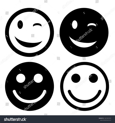 Smile Vector Icon Happy Face Symbolsmile Stock Vector Royalty Free 1421041019 Shutterstock