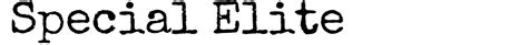 Special Elite Font Download