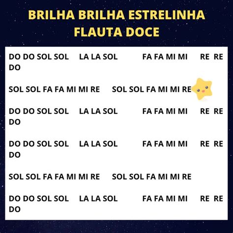 Brilha Brilha Estrelinha Flauta Doce Em 2024 Flauta Doce Musicas