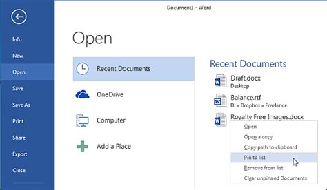 How To Clear Recent Document Lists From Excel