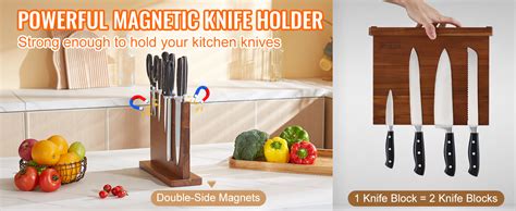 Vevor Magnetic Knife Block 12 Inch Home Kitchen Knife Holder Double