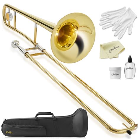 Bb Tenor Slide Trombone Brass Band Instrument B Flat Key W Case Mouthpiece Ebay