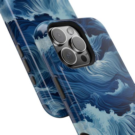 Ocean Waves Magsafe Tough Phone Case Heavy Duty And Shock Resistant