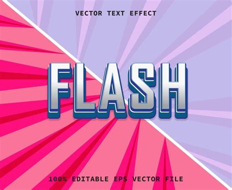Premium Vector Flash Text Effect Editable Text Effect 3d