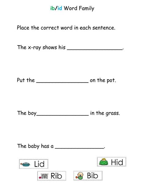 Ib Id Word Fami Free Interactive Worksheets 265134