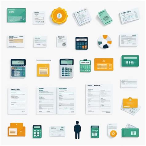 Payroll Vector Set White Background Isolated A High Qualit Premium Ai