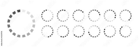 Circular Loading Buffering Icons Vector Video Ready For Animation All Keyframes Frames