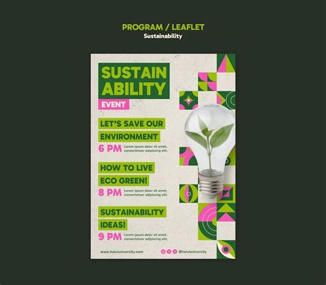 Free Psd Sustainability Template Design