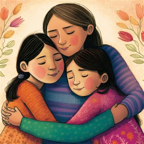 Premium Photo There Are Three Girls Hugging Each Other In A Hug