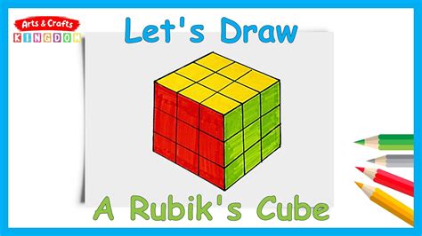 Lets Draw A Rubiks Cube How To Draw A Rubiks Cube Howtodraw