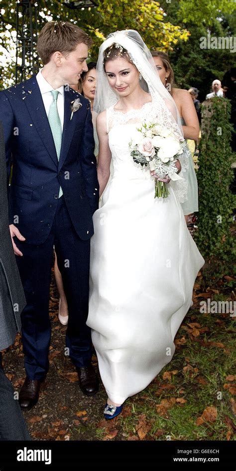 Euan Blair And Suzanne Ashman After Their Wedding At All Saints Parish
