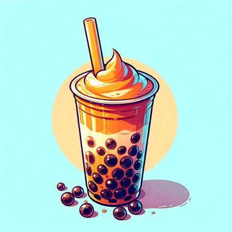 Premium Photo Bubble Tea In Art