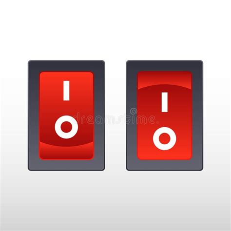 Switch Button Or Turn On Turn Off Power Stock Vector Illustration Of