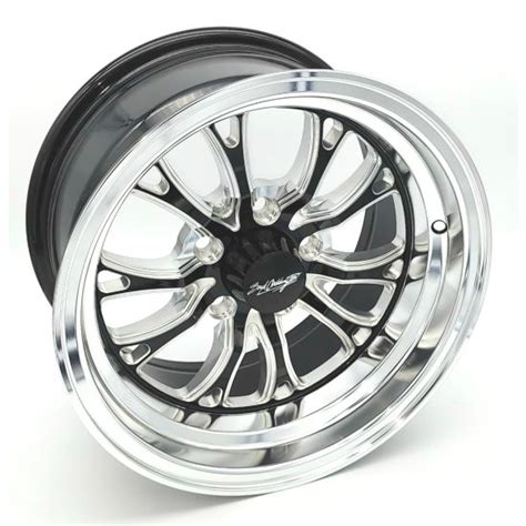 Boyd Coddington Bristol Wheels 15x8 Gloss Black Milled With Diamond Lip