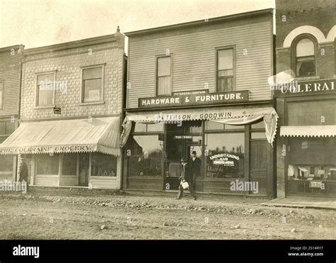 Old Main Street Late 1800 Undertaker Hardware Furniture Store Stock