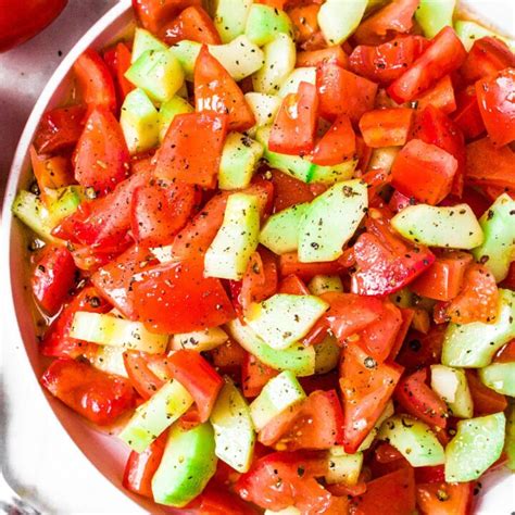Cucumber Tomato Salad With Italian Dressing