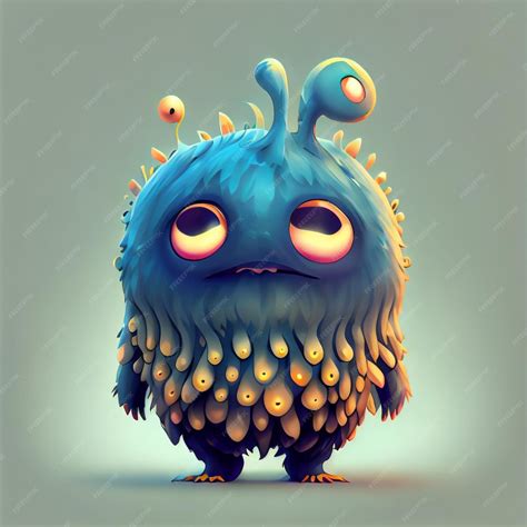Premium Ai Image Cute Monster Cartoon Character Illustration