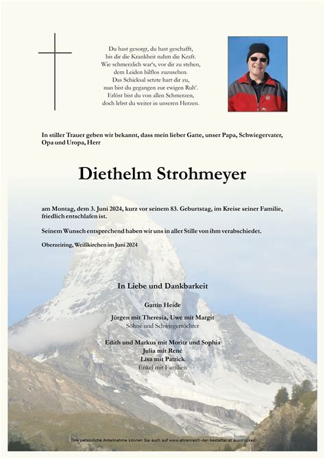 Diethelm Strohmeyer Ehrenreich Der Bestatter