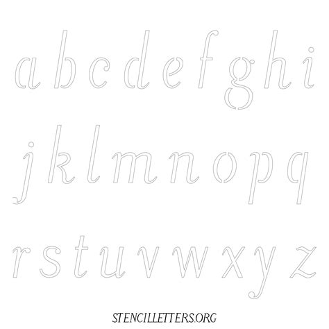 Free Printable Lowercase Letter Stencils Design Style 49 Italic