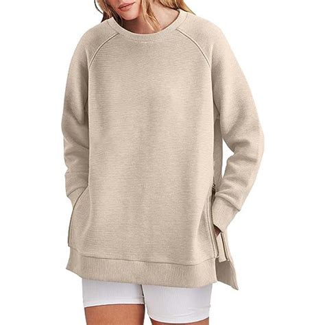 Jiyugala Sweatshirt For Women Sweatshirts Long Sleeve Tunic Tops Crew