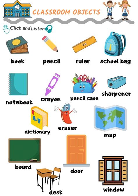 Classroom Objects Kg Quiz Wayground